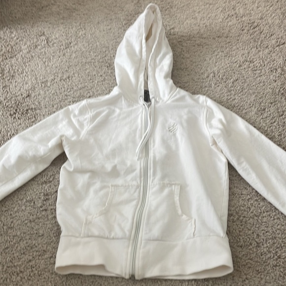 Rocawear | Tops | Rocawear Medium White Zip Up Hoodie Sweatshirt Front ...